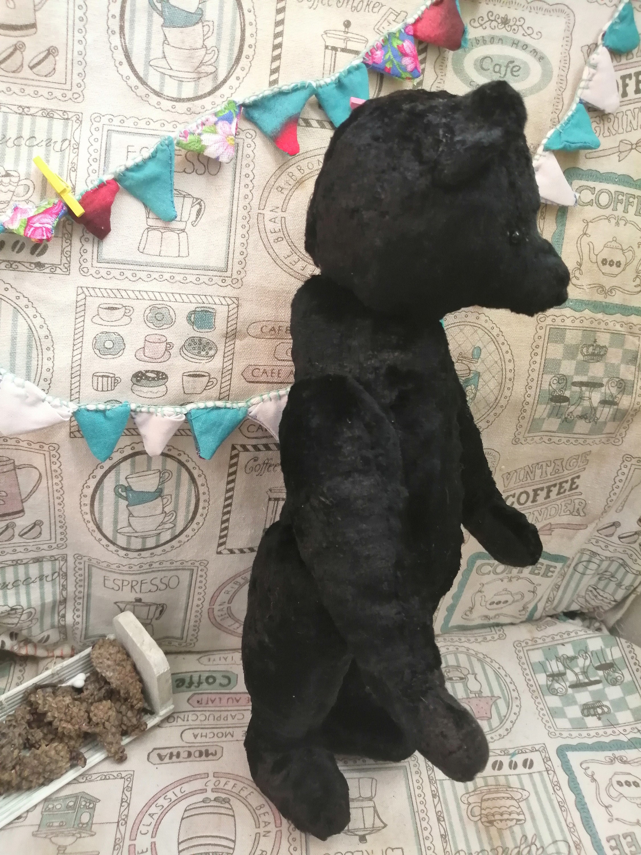 Haunted Harold Teddy bear yellow color OOAK vintage toy | Etsy