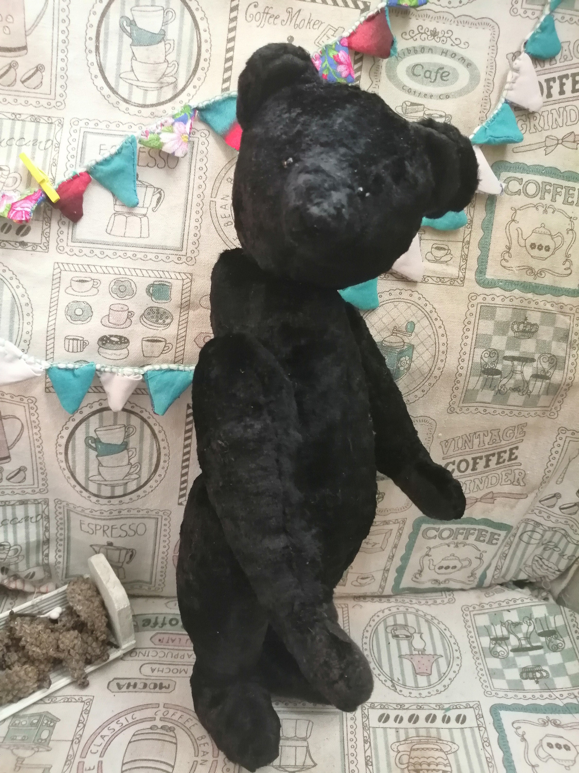 Haunted Harold Teddy bear yellow color OOAK vintage toy | Etsy