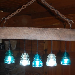 Rustic Glass Insulator Light Fixture - Etsy