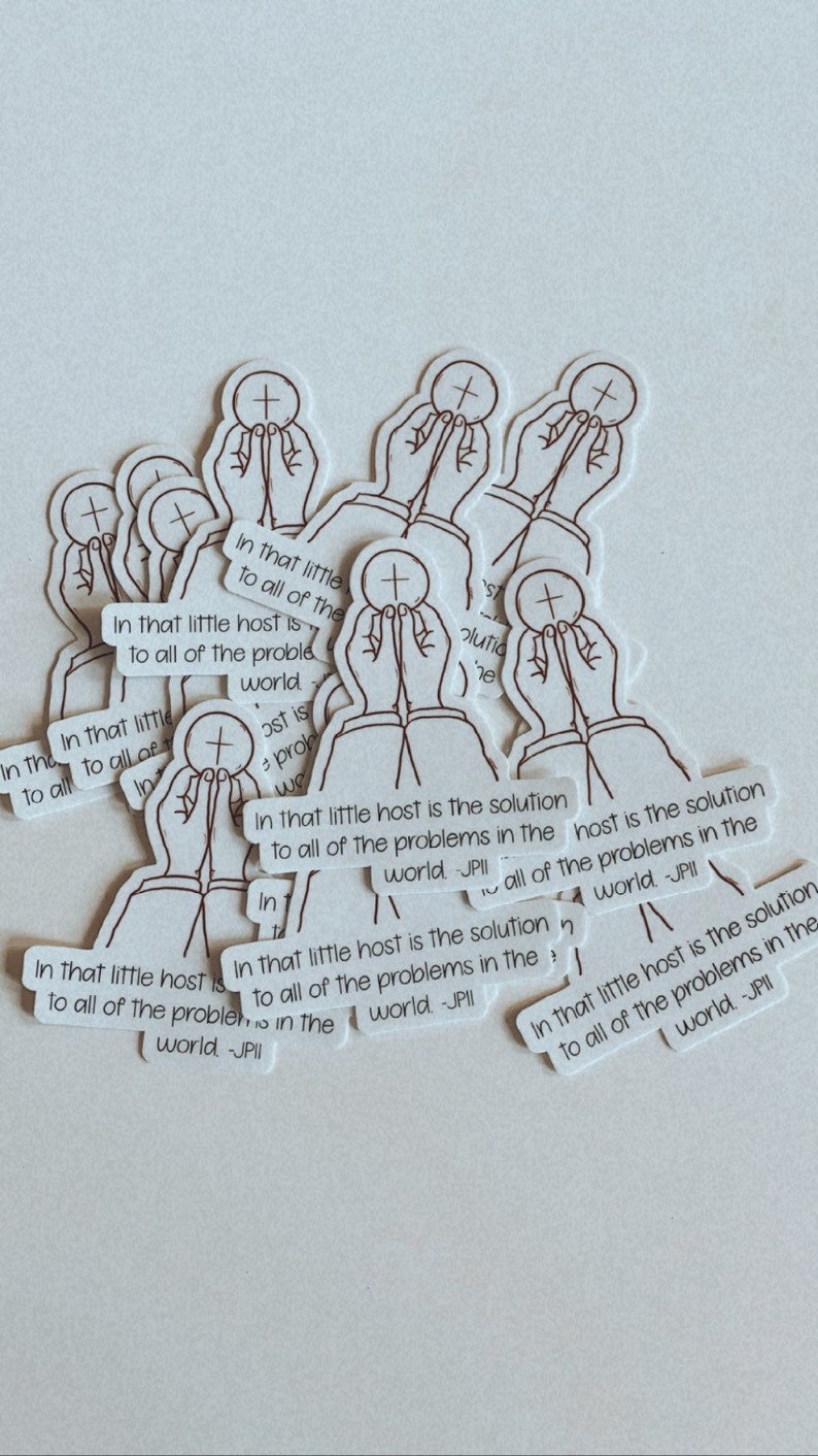 Catholic Eucharistic Host Vinyl Sticker: Laptop, Water Bottle Decal - Etsy