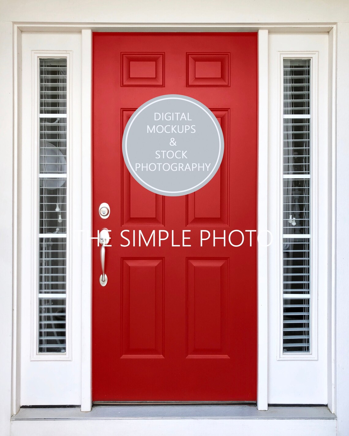 Red Door Mockup, Blank Door Photo, Plain Exterior Door, Blank Red Door ...