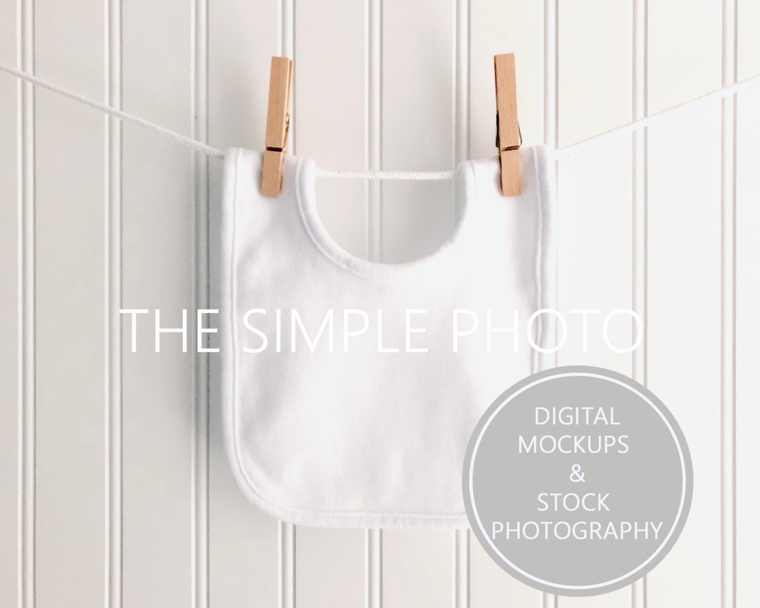 Blank White Gerber Baby Bib Mockup, Photo of Baby Bib, Bib Stock Photo ...