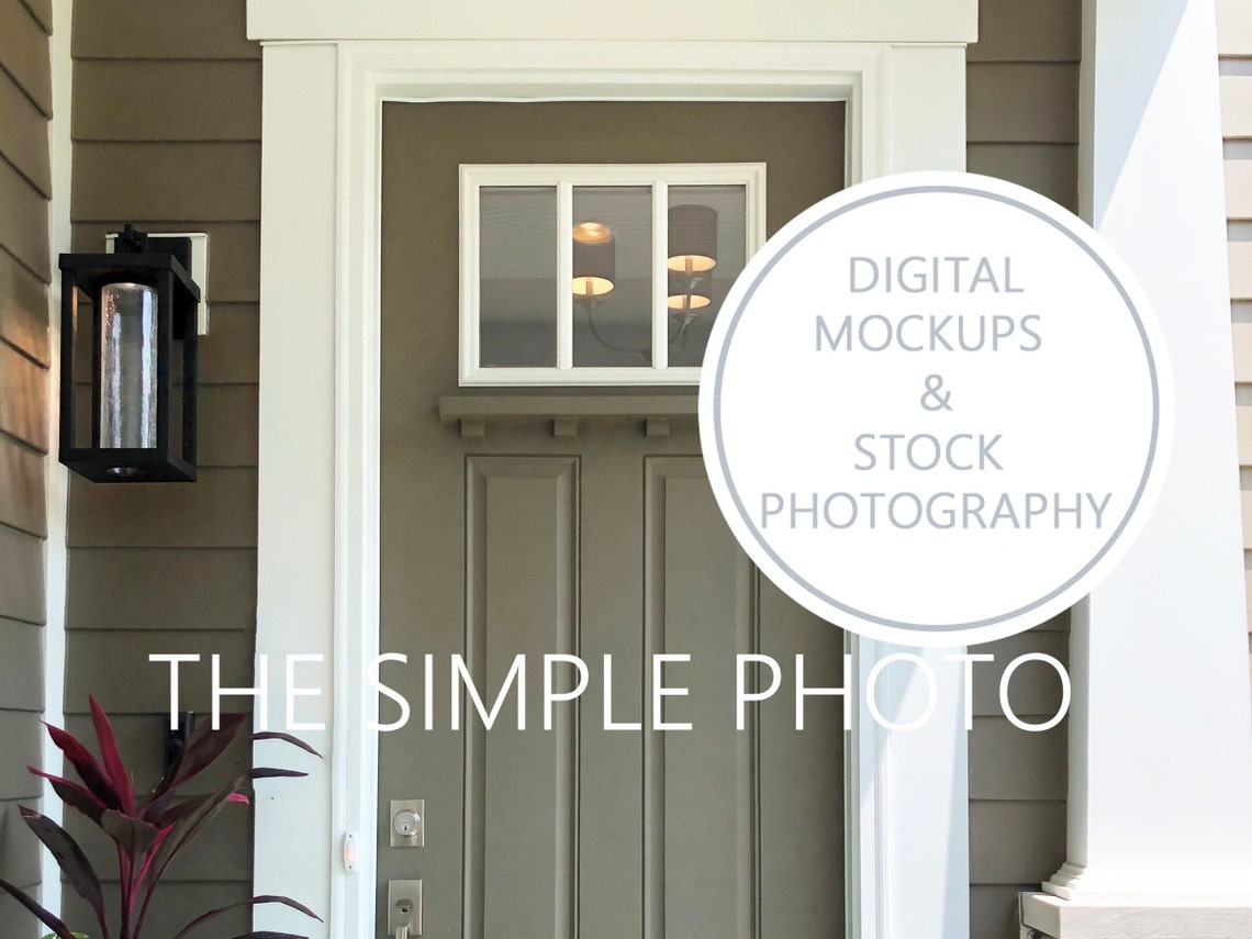 Wood Craftsman Door Mockup, Blank Door Photo, Plain Exterior Door ...