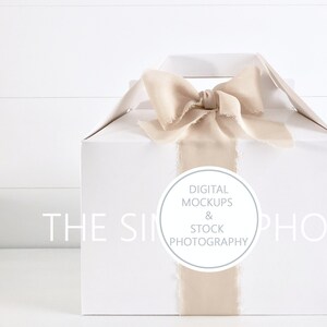 Gable Box Label Sticker Mockup Logo Mockup Shower Treat Box Mockup ...
