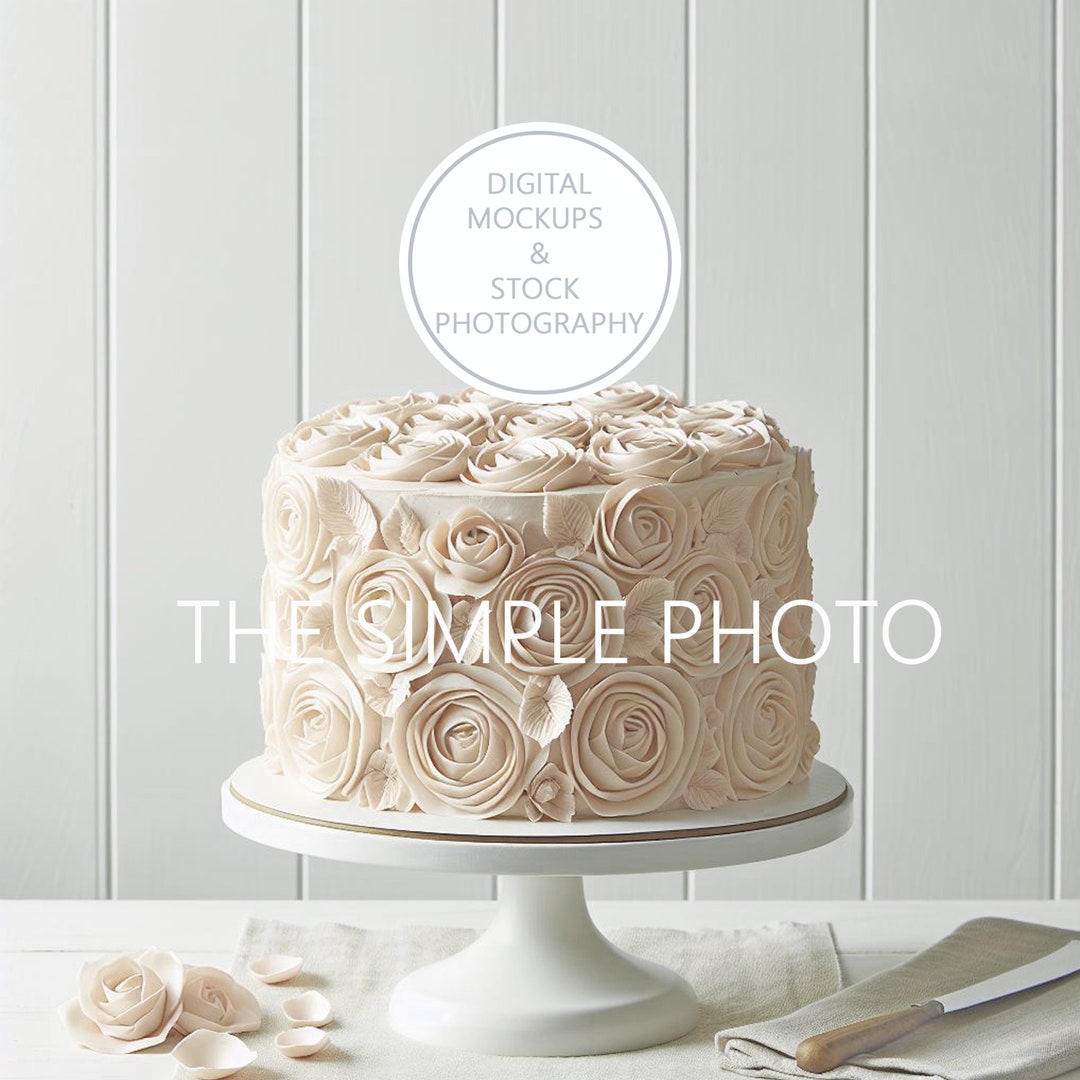 Cake Mockup, Neutral Cake Topper Mockup, Photo of Cake, Styled Stock ...