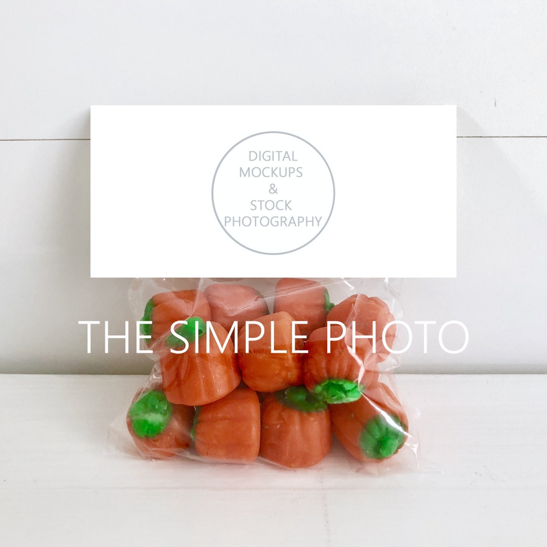 Halloween Treat Bag Topper Mockup Halloween Gift Bag Mockup Candy Favor ...