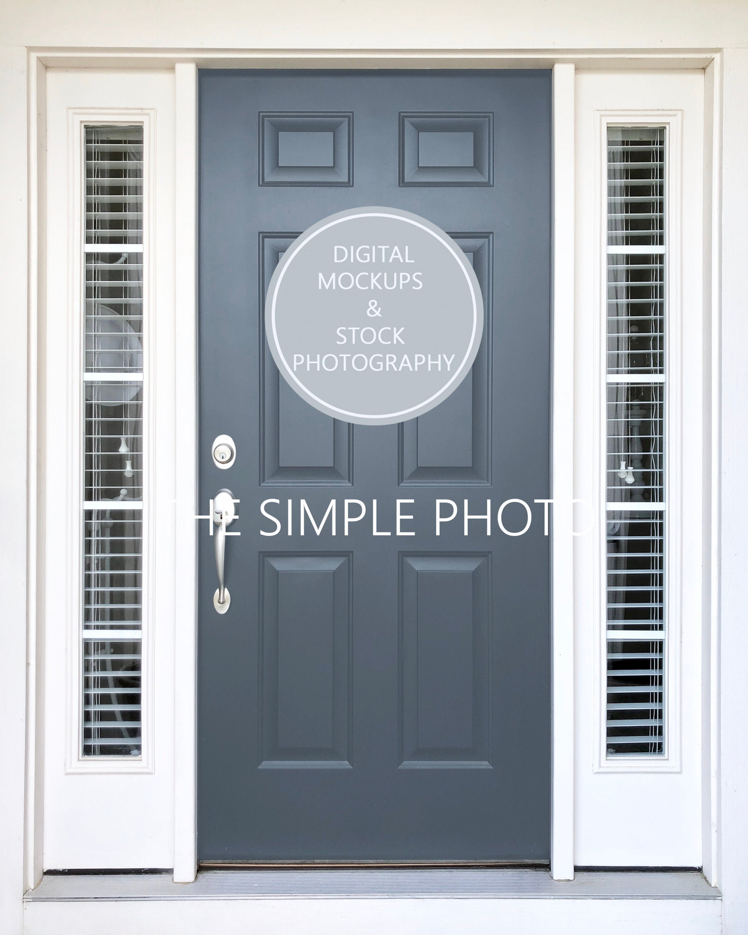 Gray Front Door Mockup, Blank Door Photo, Plain Gray Door, Blank Door ...