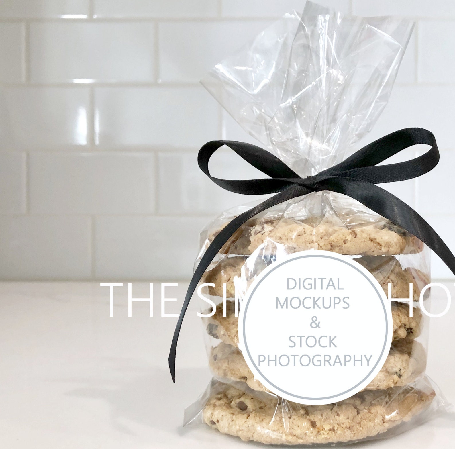 Sticker Mockup Label Mockup Blank Bag of Cookies Gift Bag Mockup Party ...