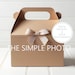 Brown Gable Box Label Sticker Mockup Logo Mockup Shower Treat Box ...