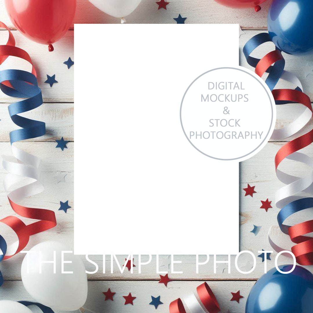 Patriotic 4th of July Invitation Mockup Blank 4th of July Party ...