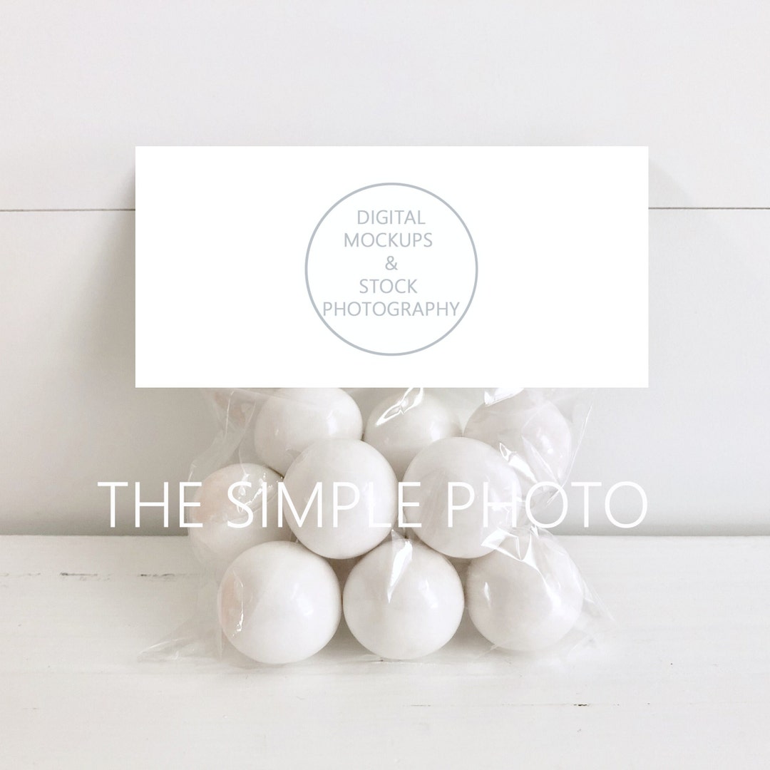 Treat Bag Topper Folded Label Mockup Wedding Favor Mockup Kids Gift Tag ...