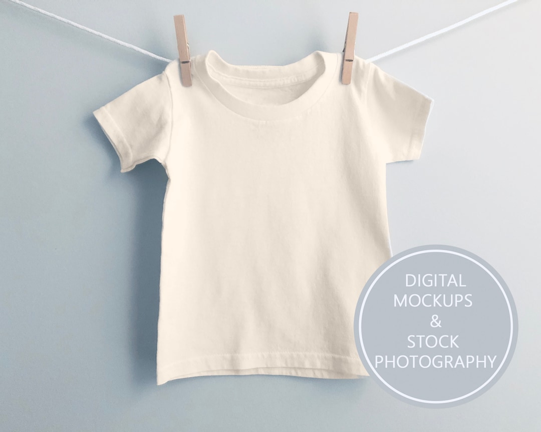 Cream Toddler Shirt Mockup, Beige Childs T-shirt, Cream T-shirt Mockup ...