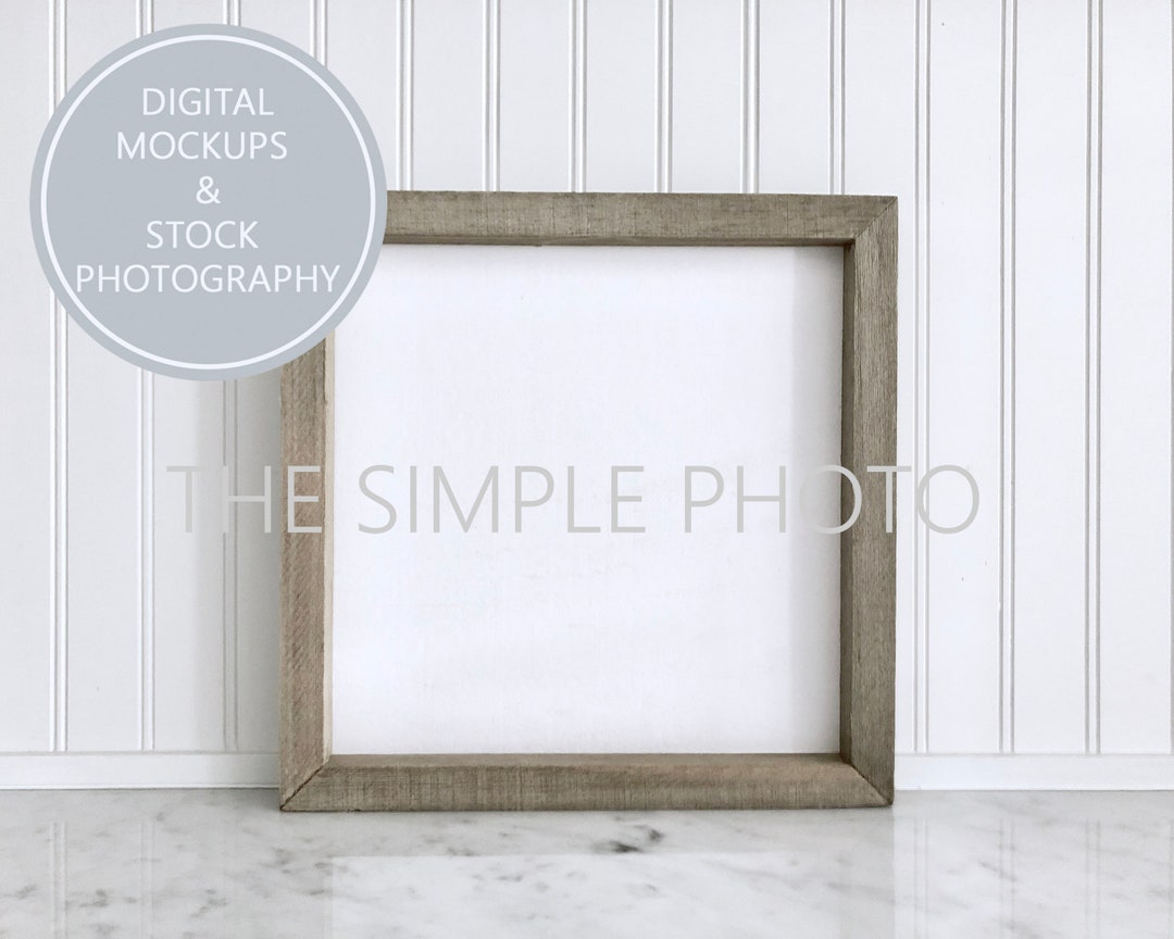 Square Wood Sign Mockup, Sign Mockup, Farmhouse Sign Mockup, Stock ...