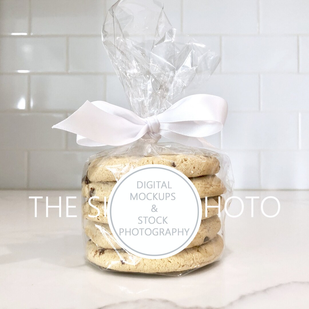 Sticker Mockup Label Mockup Blank Bag of Cookies Gift Bag Mockup Party ...