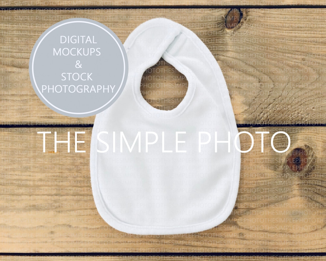 Blank Bib Mockup, Bib Flatlay, Bib Photo Mockup, White Bib Mockup ...