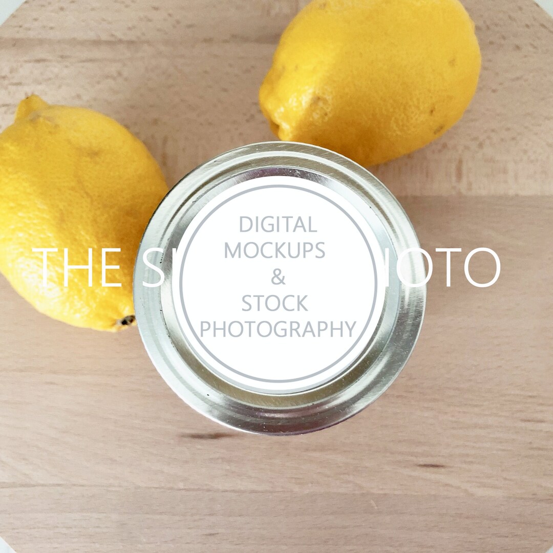 Round Jam Sticker Mockup Label Mockup Mason Jar Label Mockup Preserves ...