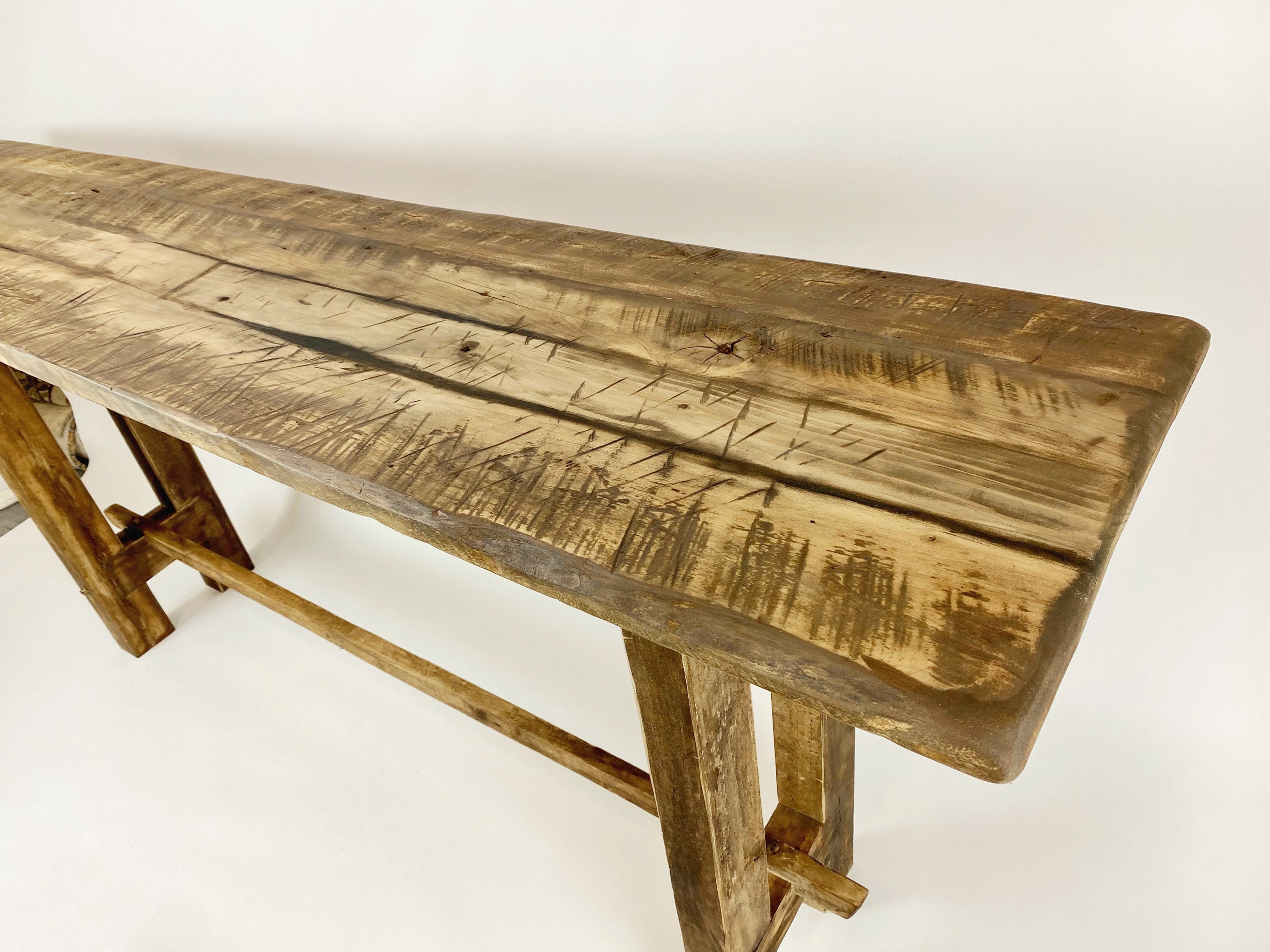 Custom French Farmhouse Console Table of Reclaimed Barn Wood. - Etsy