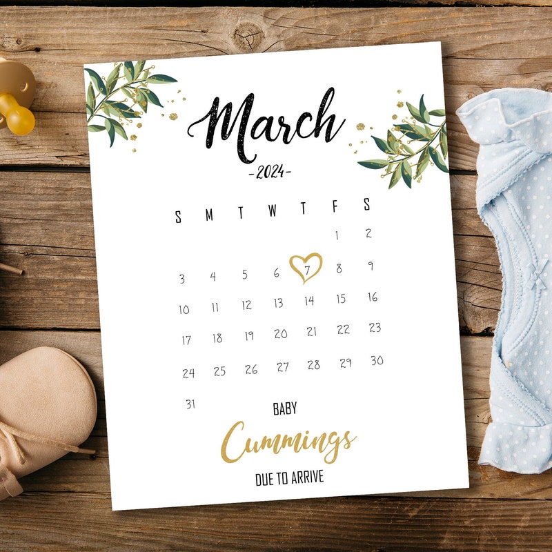 Baby Due Month Calendar - Etsy