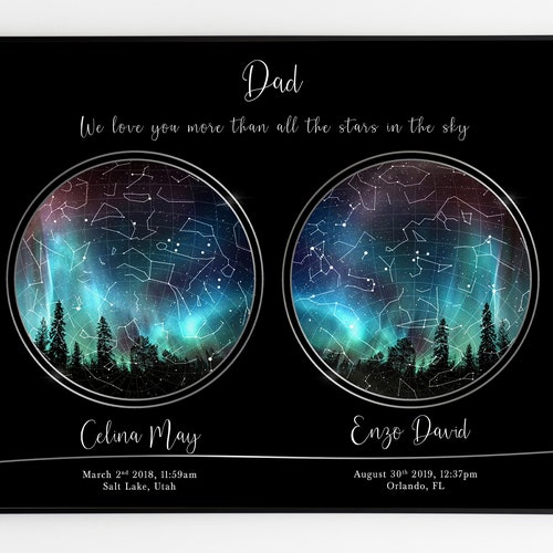 Custom Night Sky Map Personalized Newlywed Gift for Couples | Etsy