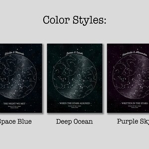 Custom Star Map by Date, Personalized Star Chart, Night Sky Print ...