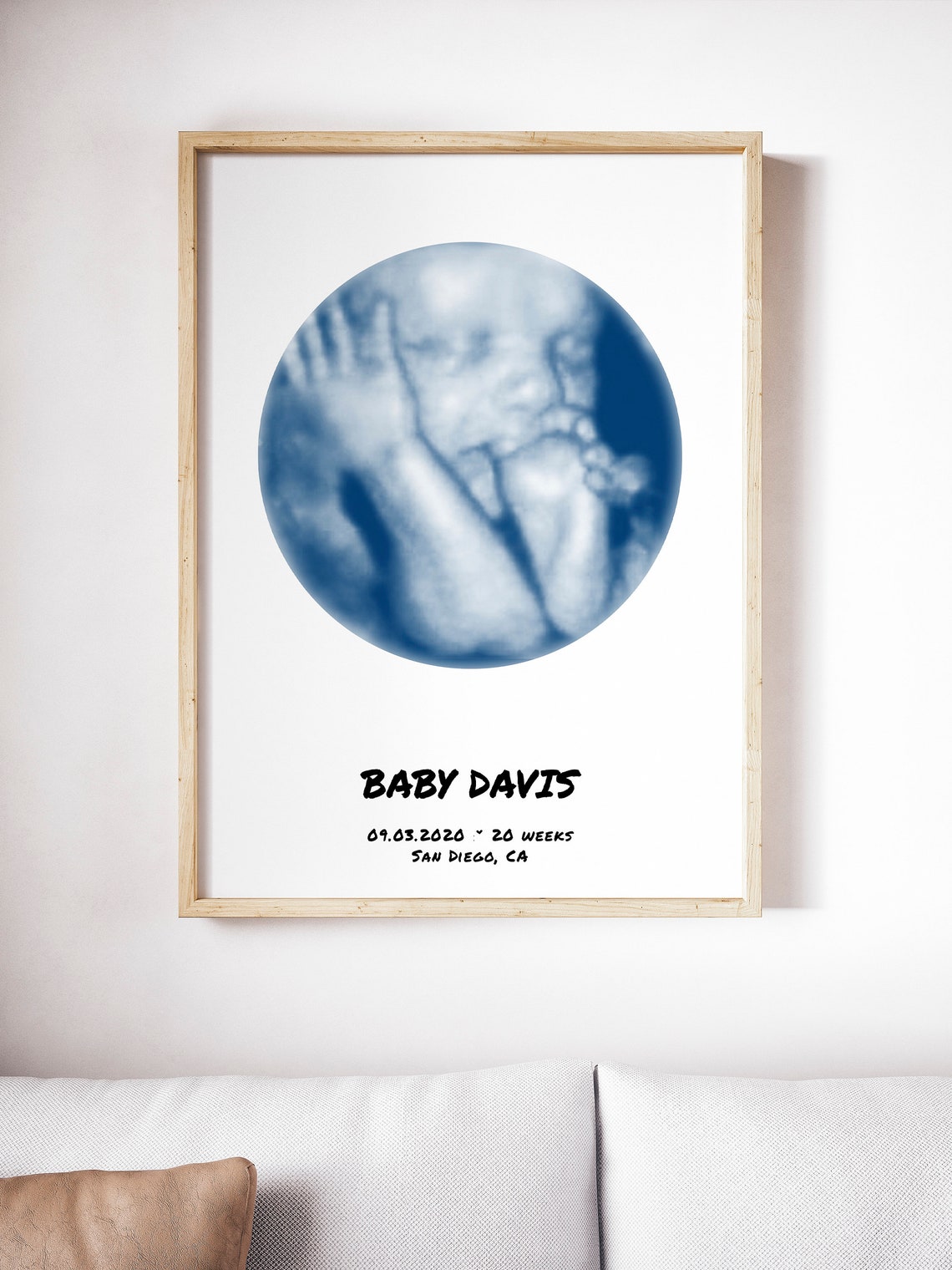 Baby Poster Personalized Ultrasound Print 20 Weeks Pregnant - Etsy