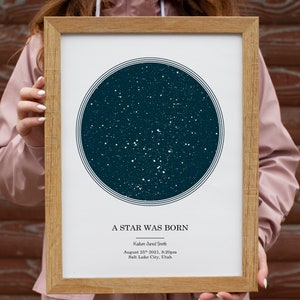 Valentine's Day Gift STAR MAP, Custom Star Map, the Night We Met ...