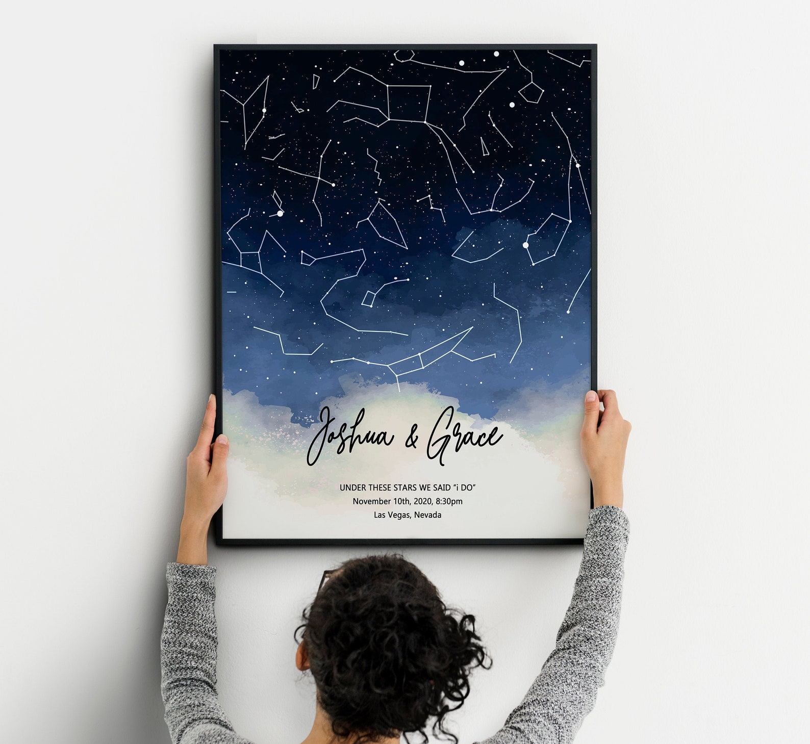 Star Map Custom Star Map Night Sky Print Personalized Sky | Etsy