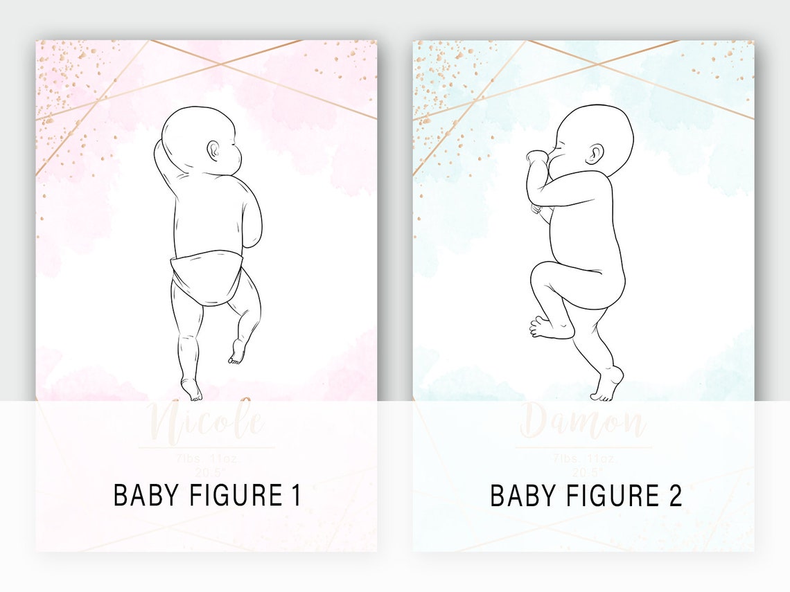 Birth Poster in Scale 1:1, Personalized Baby Poster, Custom Newborn ...