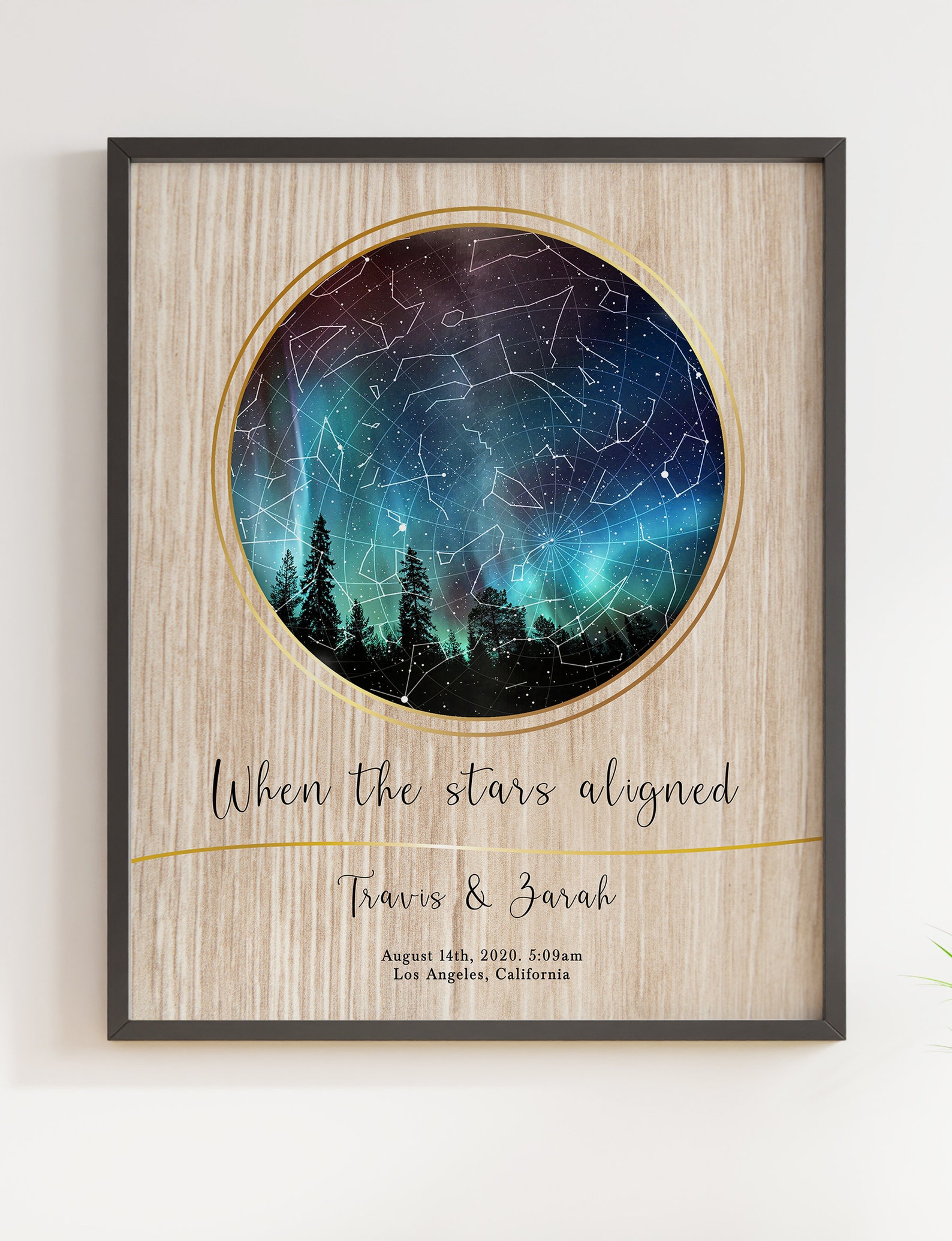 Night Sky Print Custom Star Map Personalized Sky Map Wood - Etsy