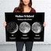 Met Engaged Married 3 Location MOON Phase STAR Map, Personalized ...