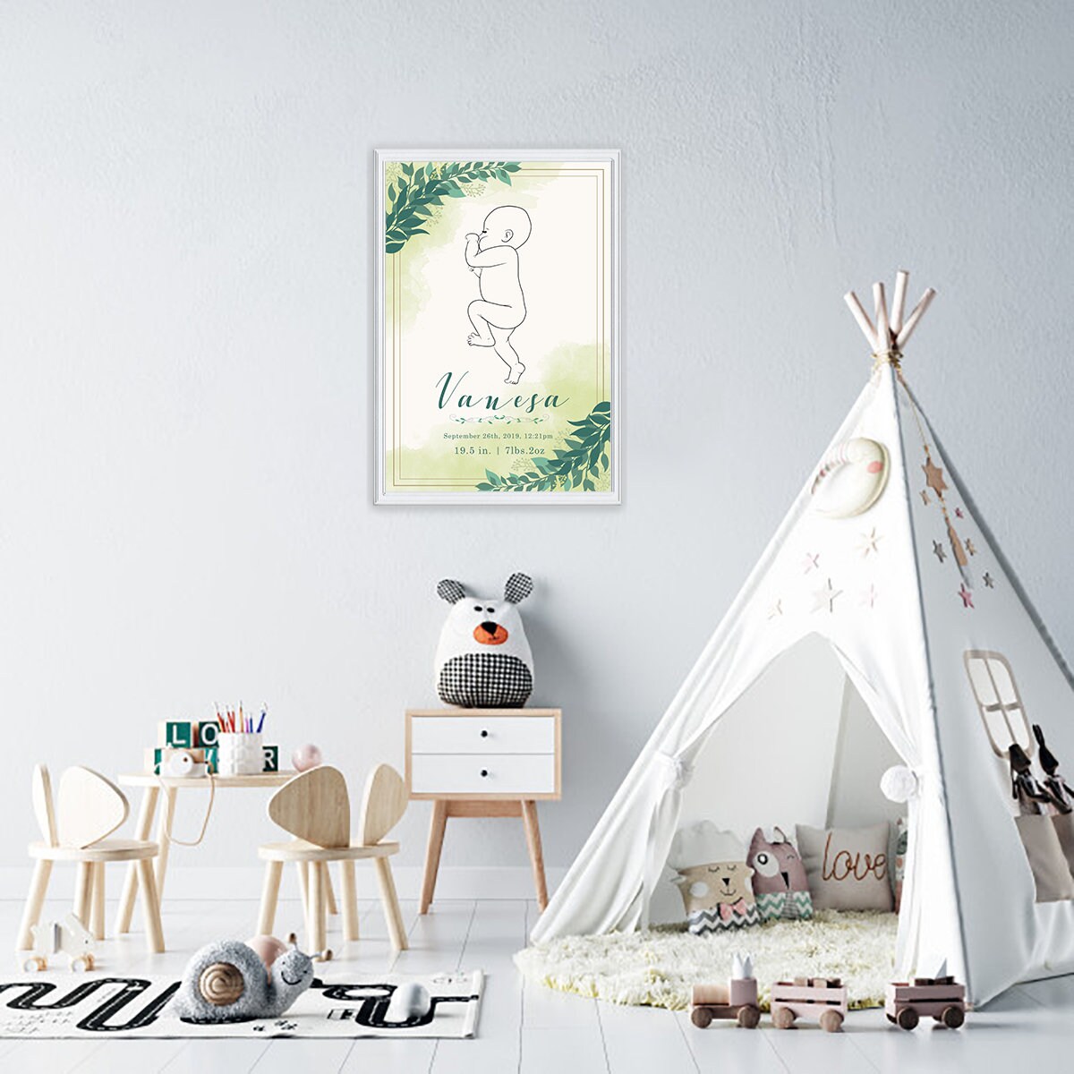 Birth Poster in Scale 1:1 Personalized Baby Poster Custom - Etsy