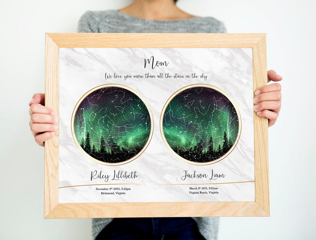 MOTHERS DAY GIFT, Custom Star Map, Gift for Mom From Daughter ...