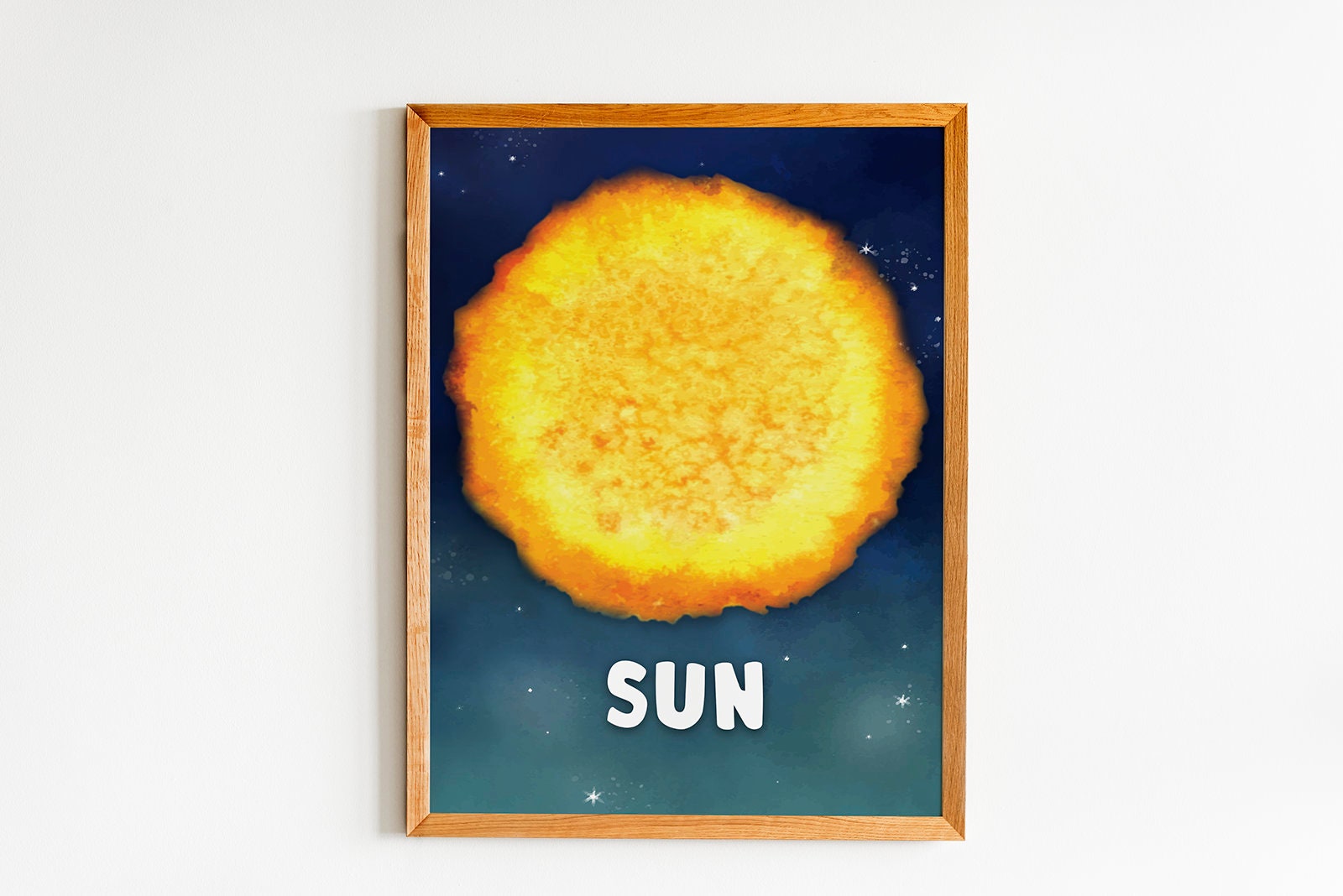 Watercolor SOLAR SYSTEM PLANETS Set of 10 Prints, Printable Wall Art ...