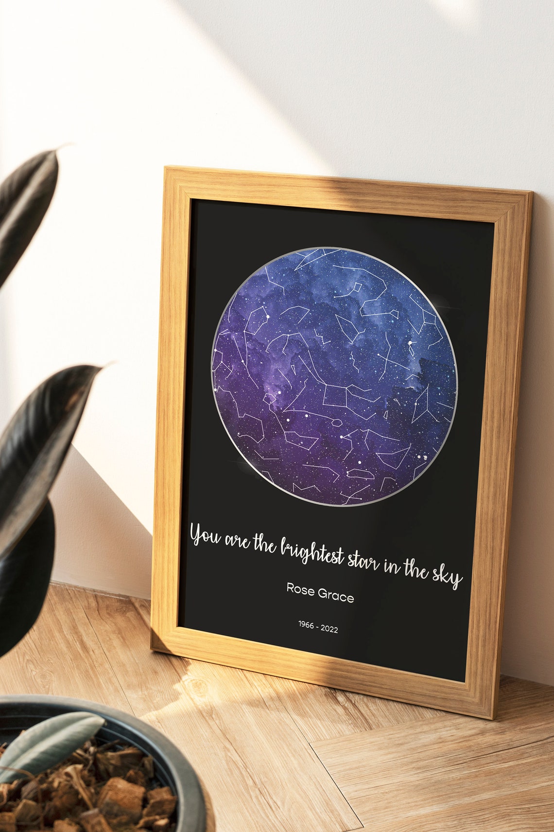 Memorial Star Map Sympathy Gift Loss of Father Mother Baby - Etsy