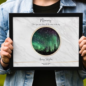 MOTHERS DAY GIFT, Custom Star Map, Gift for Mom From Daughter ...