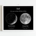 Met Engaged Married 3 Location MOON Phase STAR Map, Personalized ...