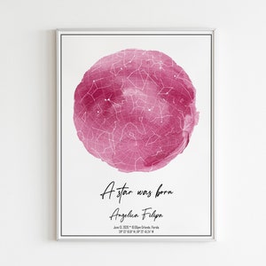 STAR MAP, Custom Star Map, Anniversary Gift, Personalized Night Sky ...