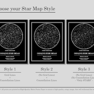 Stars the Night We Met Custom Star Map Print, Star Map by Date ...