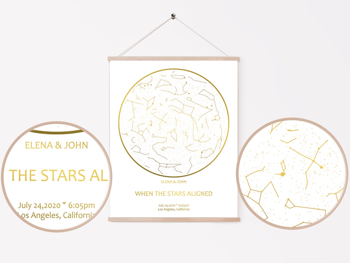 Custom Star Map Personalized Night sky print Anniversary | Etsy
