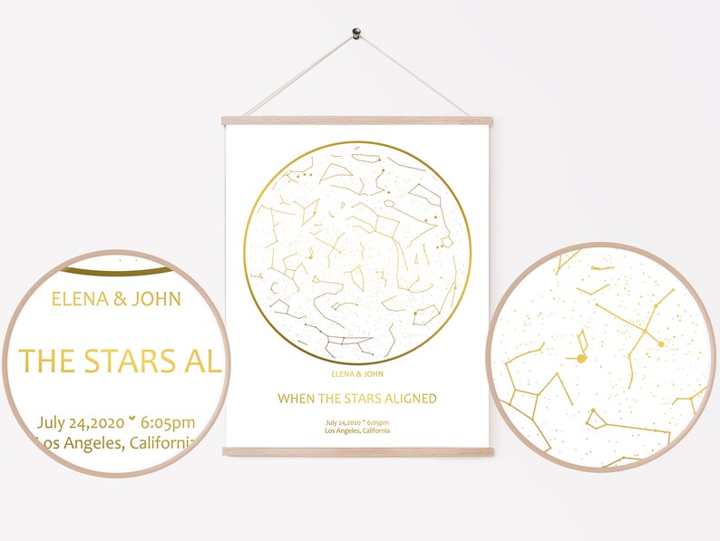 Custom Star Map Personalized Night Sky Print Anniversary - Etsy