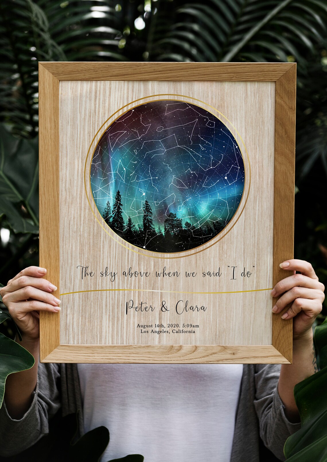 Night Sky Print Custom Star Map Personalized Sky Map Wood - Etsy