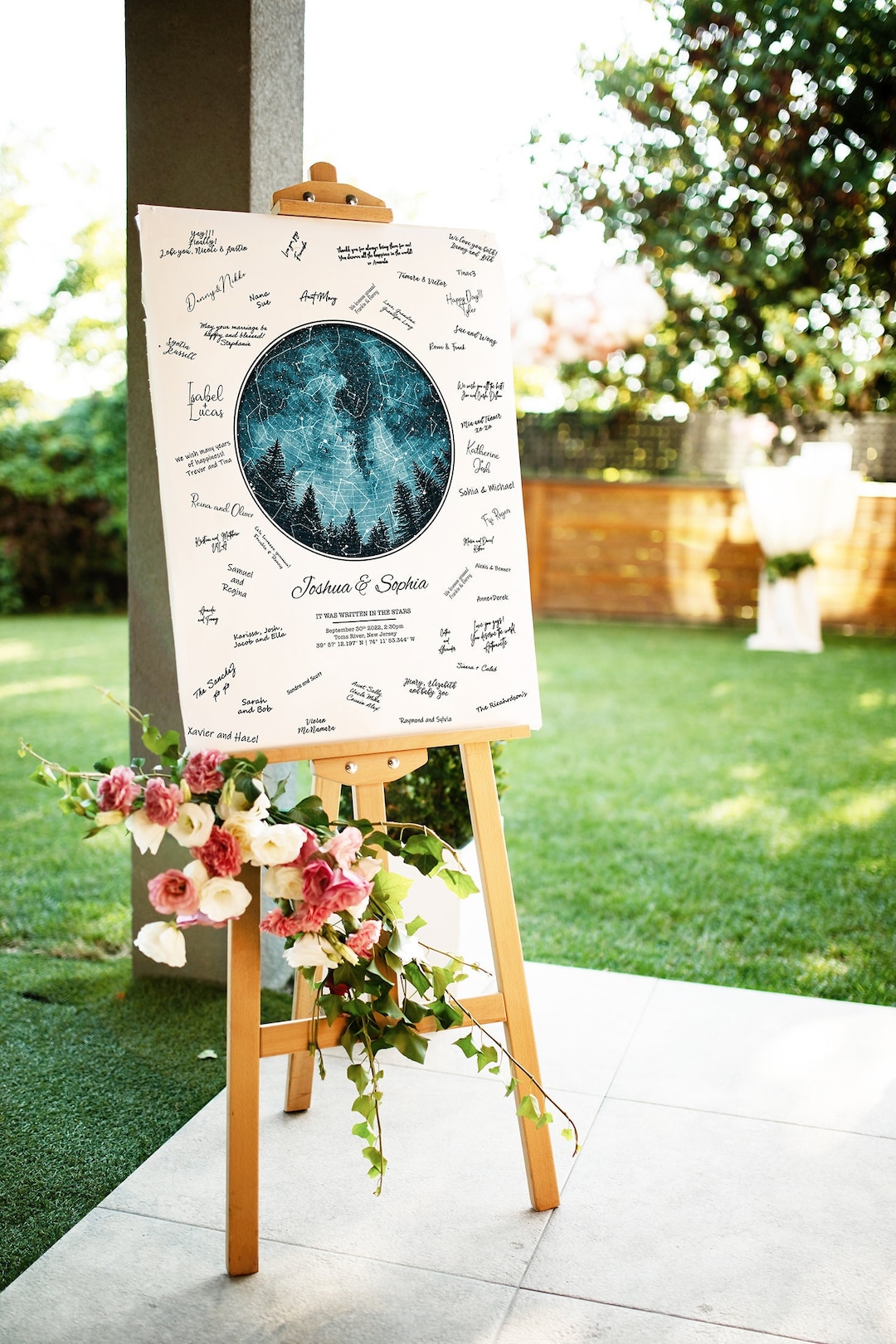 Personalized Wedding Guest Book Alternative, Custom Night Sky Guest ...