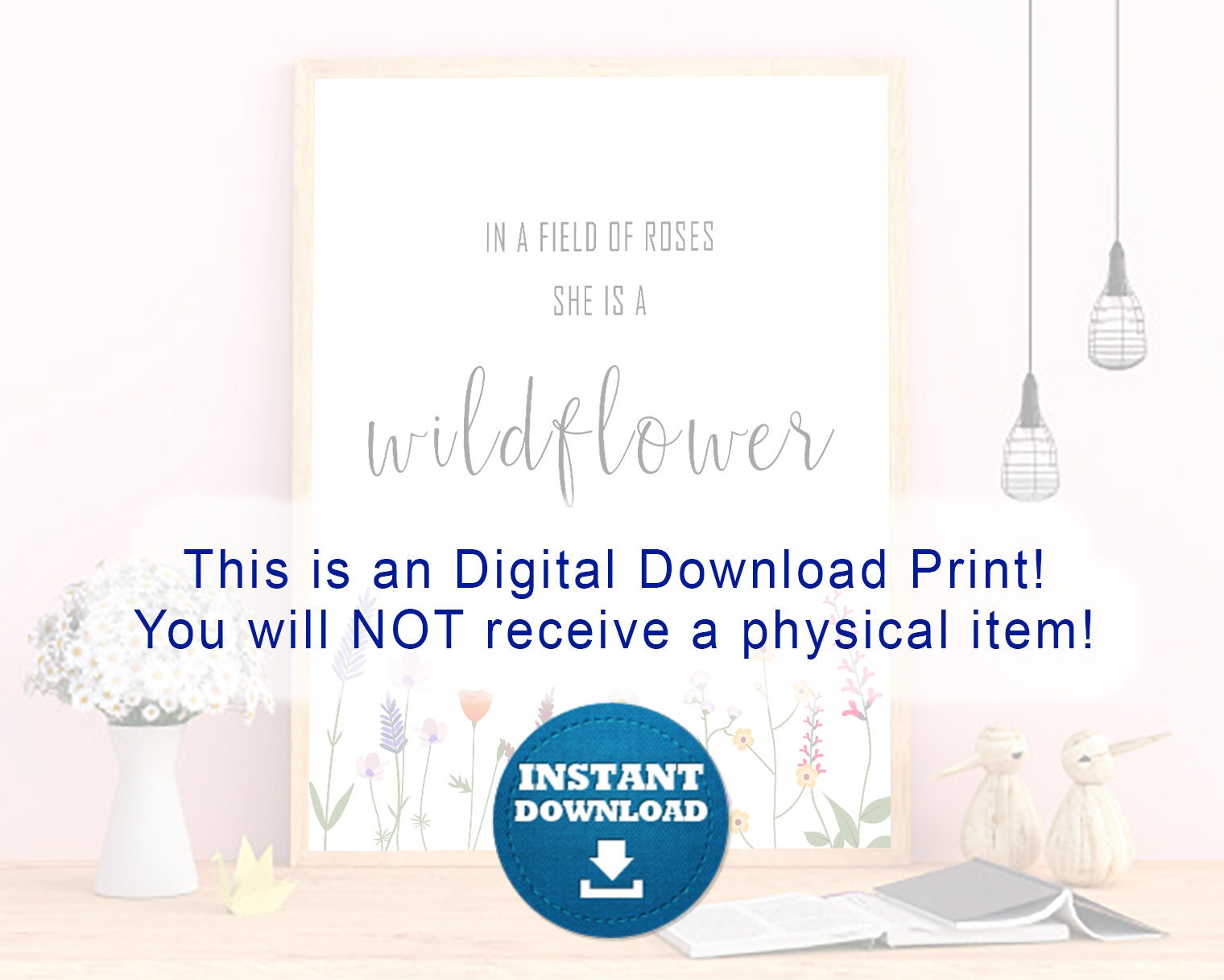 In a field of roses she is a WILDFLOWER print Baby Girl | Etsy