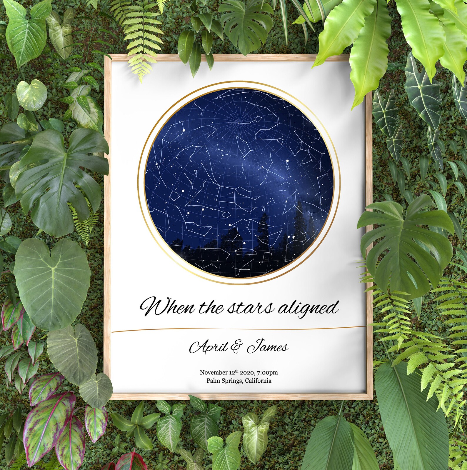 Personalized STAR MAP Anniversary Gift, Custom Night Sky Print the ...