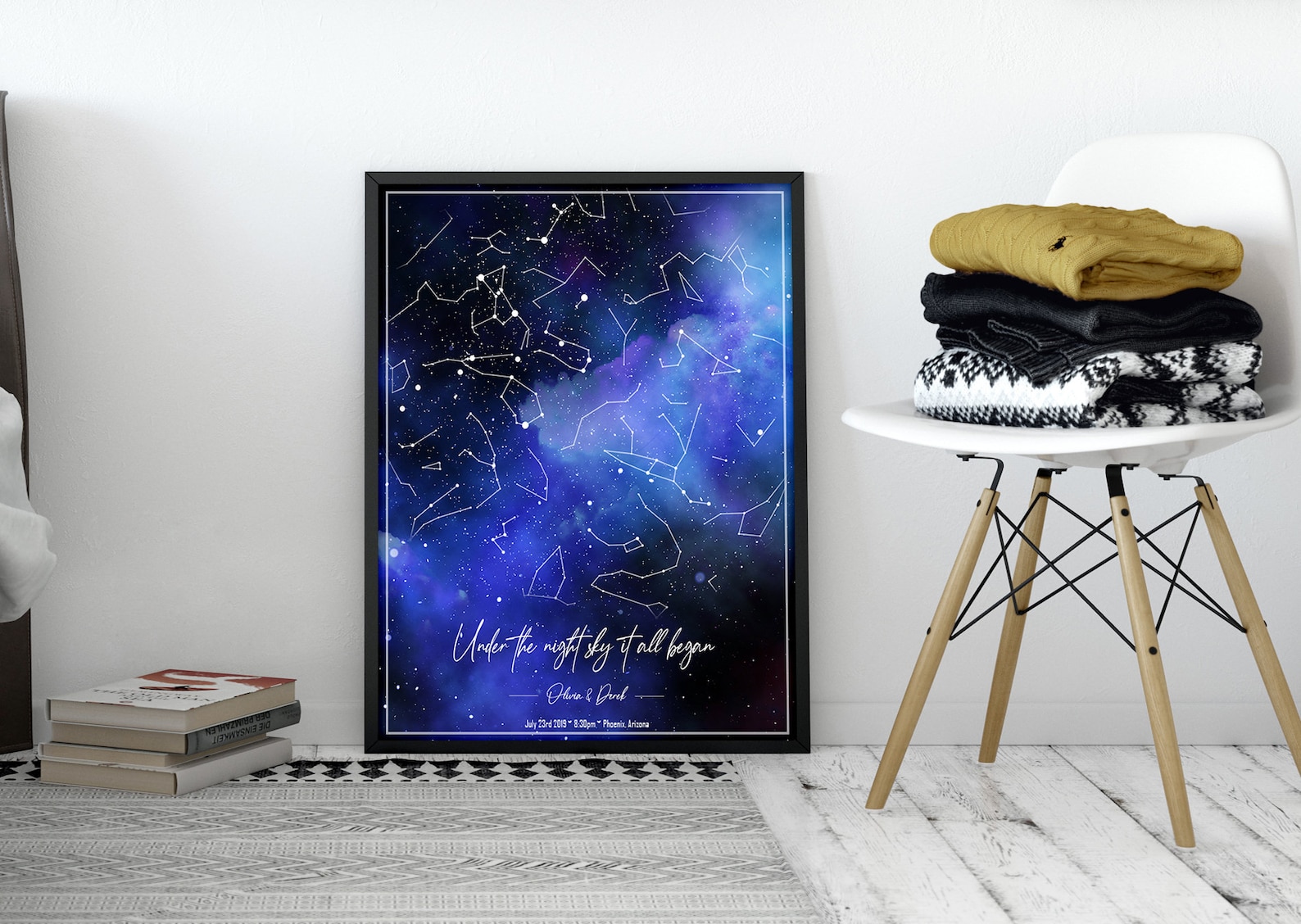 Custom Night Sky Map Personalized Newlywed Gift for Couples - Etsy