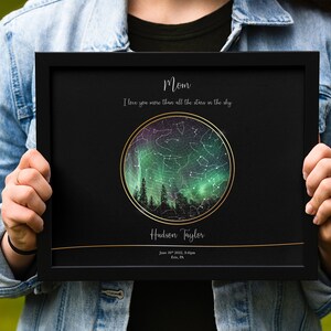 Personalized Gift for Mom, CUSTOM STAR MAP, Mothers Day Gift ...