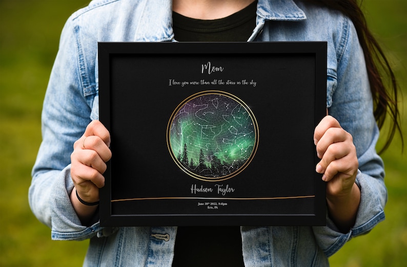 Personalized Gift for Mom, CUSTOM STAR MAP, Mothers Day Gift ...