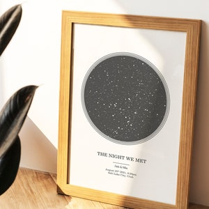 Valentine's Day Gift STAR MAP, Custom Star Map, the Night We Met ...
