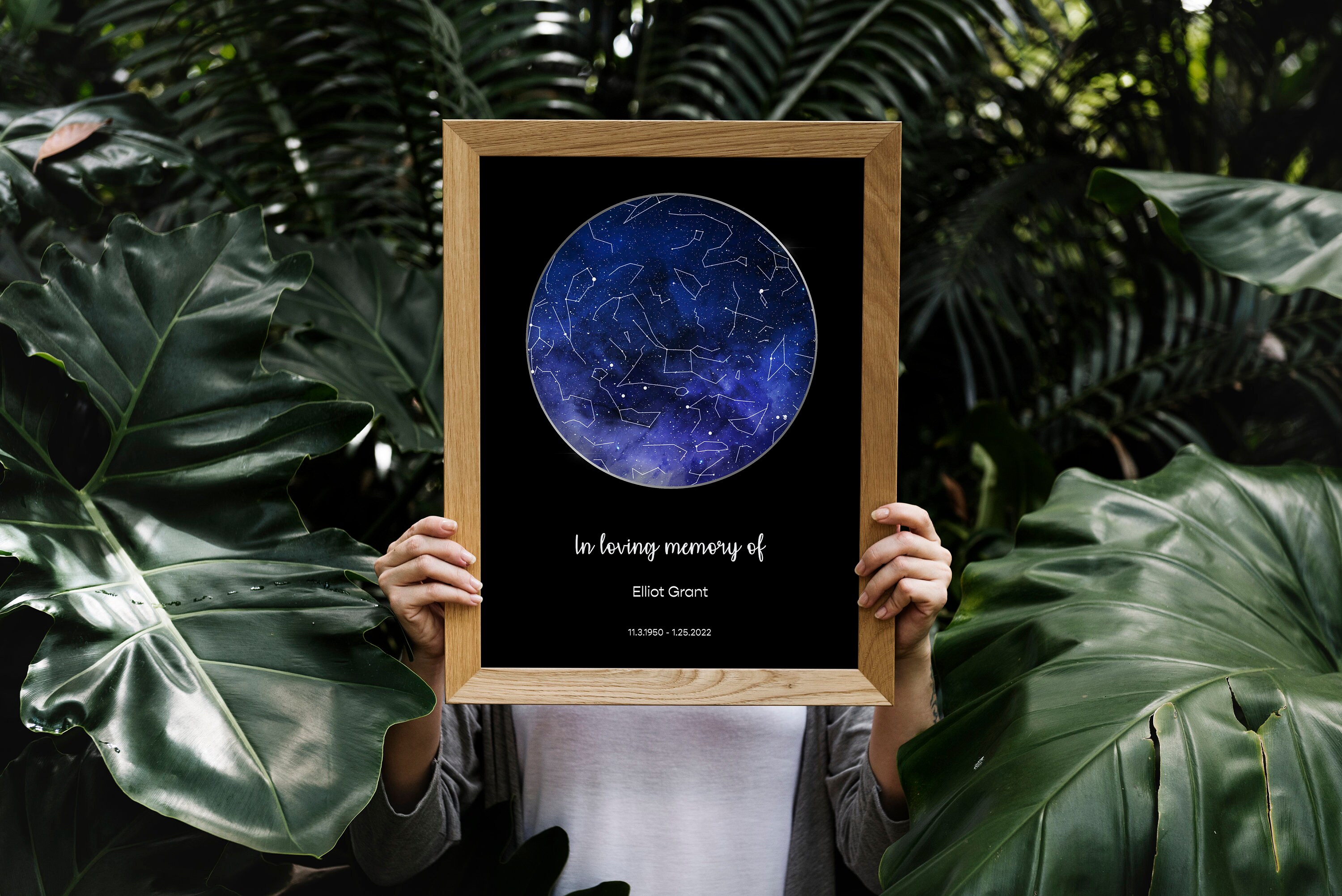 Memorial Star Map Sympathy Gift, Loss of Father, Mother, Baby ...