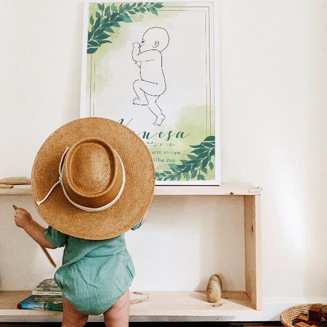 Birth Poster in Scale 1:1 Personalized Baby Poster Custom - Etsy